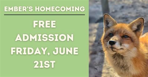 Embers Homecoming Free Admission Cedar Run Wildlife Refuge
