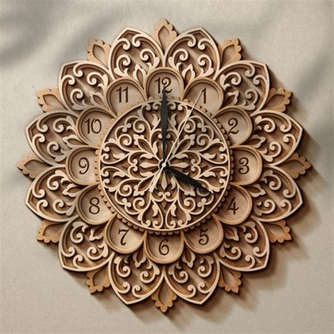 Multilayer Clock Svg Template Laser Cut Clock Layered Wall Etsy