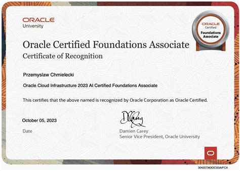 Cloud Oracle Oci Cloudarchitect Ai Genai Ml Dl Certificate Neverstoplearning