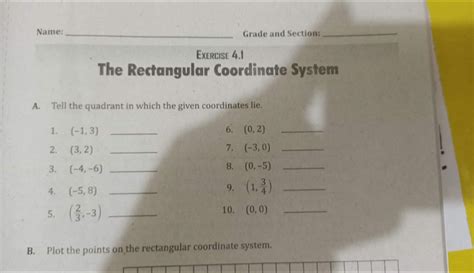 Solved Namegrade And Section Exercise 41 The Rectangular