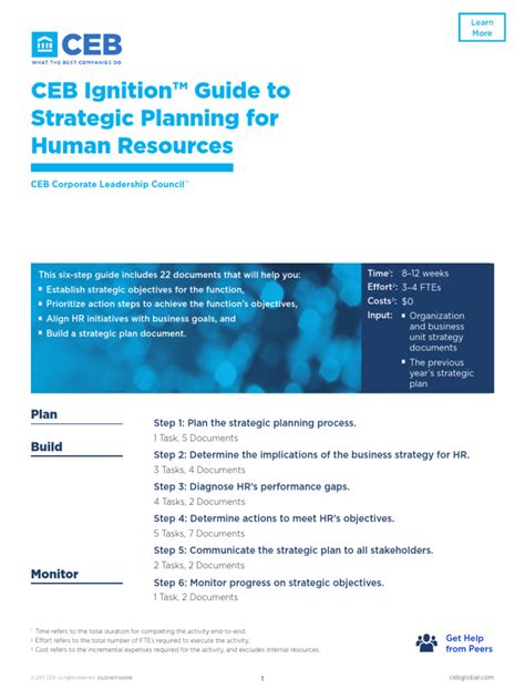 21 Ceb Ignition Guide To Strategic Planning For Human Resources Pdf