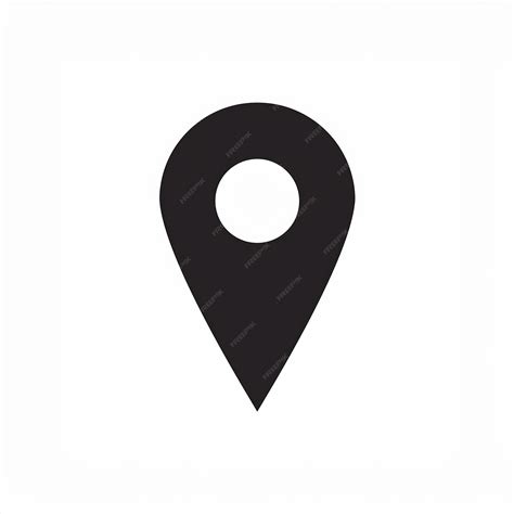 Premium Vector Black Pin Location Icon