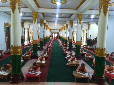 ကျောက်တန်းမြို့နယ်တွင် ပါဠိပထမပြန်စာမေးပွဲ အဘိဓမ္မတ္ထသင်္ဂဟ တတိယနေ့ ဘာသာရပ် ဆက်လက်ဖြေဆို