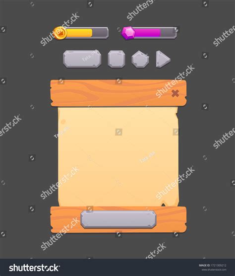 Game Ui Set Set Graphical User เวกเตอร์สต็อก ปลอดค่าลิขสิทธิ์ 1721309212