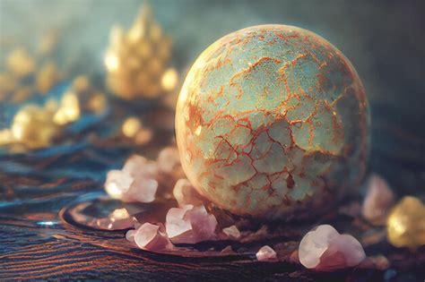 금 금속으로 만든 유리 구 스펙트럼 벽지의 고해상도 3d 그림 프리미엄 사진