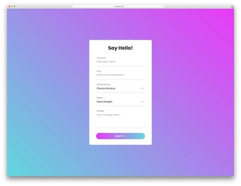 An Image Of A Screen With The Word Say Hello On It And A Purple Background