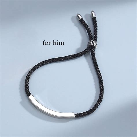 Pulsera de la pareja de plata regalo personalizado para Etsy España