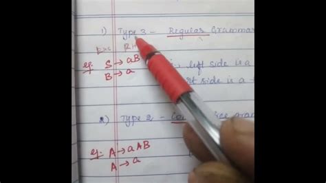 Compiler Design Lecture 6 Types Of Grammars Youtube