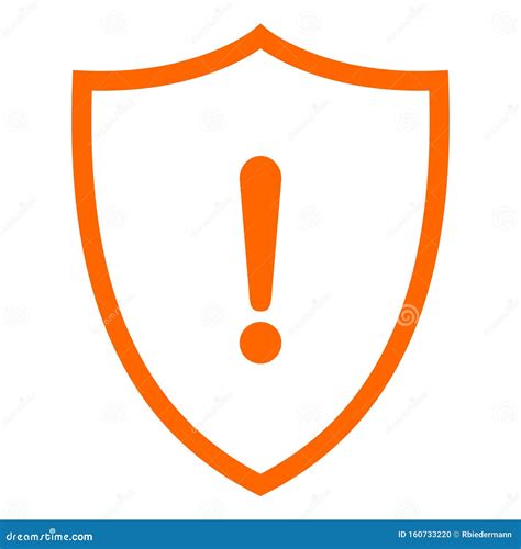 Exclamation Mark And Shield Stock Vector Illustration Of Exclamation