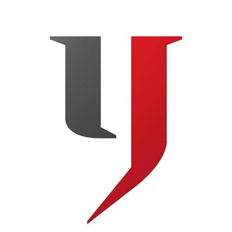 Premium Vector Red And Black Lowercase Letter Y Icon