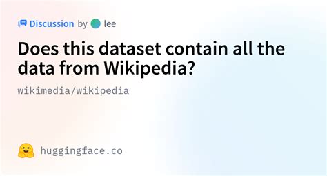 Wikimediawikipedia · Does This Dataset Contain All The Data From
