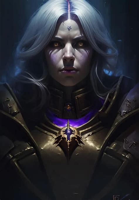 Portrait Of Female Psyker Warhammer 40k Setting Sh