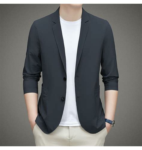 남자여름정장자켓 슈트 양복 봄 여름 가볍고 얇은 실크 선 스크린 하이엔드 비즈니스 캐주얼 티몬