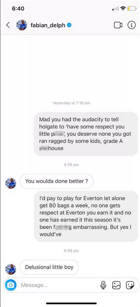Evertons Fabian Delph Calls Fans Disgrace In Angry Direct Message