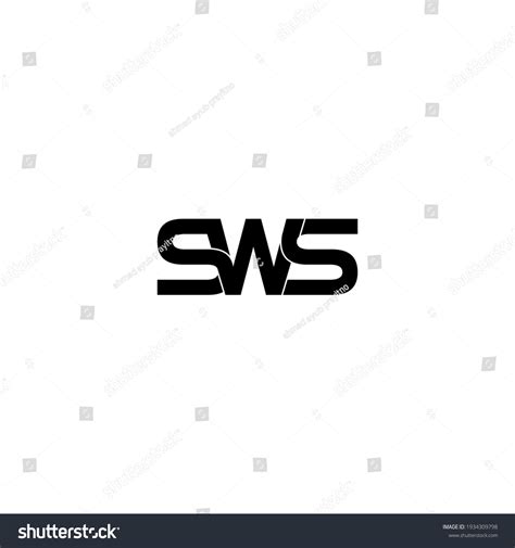 Sws Letter Original Monogram Logo Design Stock Vector Royalty Free