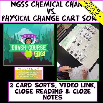 NGSS Structure Properties Of Matter Study Guide Worksheet Graphic Organizer Williams Hands
