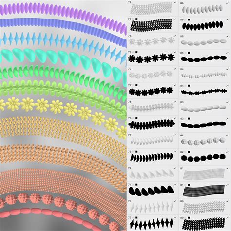 artstation 100 procreate 3d beads brushes procreate beadwork