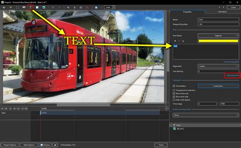 Add A Text Object PTE AV Studio