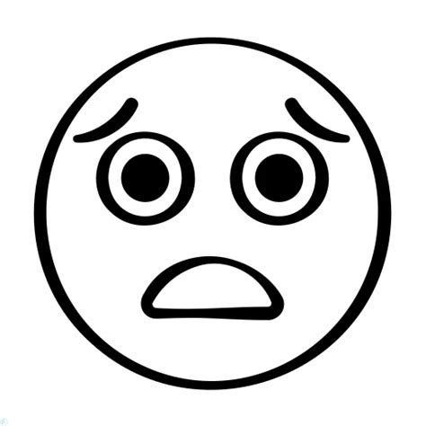 دانلود آیکون ایموجی ترسیده استایل خطی مشکی با فرمت Png