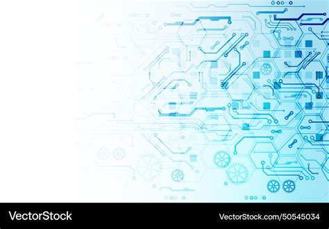Cpu Concept Circuit Board Technology Abstract Vector Image