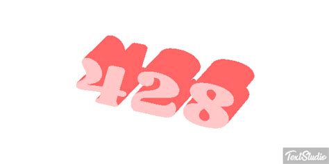 428 Number Animated  Logo Designs