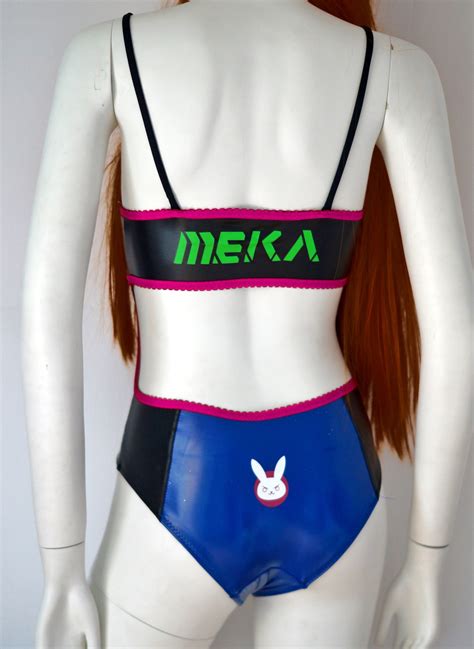 Dva Bodysuit Cosplay Dva Dva Swimsuit Costume Sexy Vinyl Skin Etsy