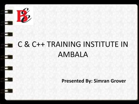 C And C Training Centre In Ambala Batra Computer Centre Pptx Programming Languages Computing