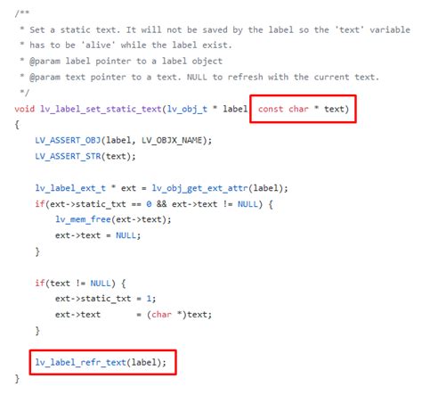 function lv label set static text crashes with long texts bug