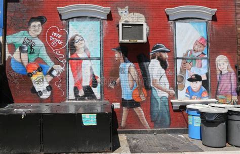 Mural Art In Lower East Side In Manhattan Editorial Stock Image Image