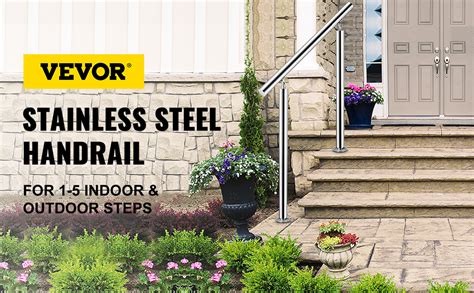 Vevor Handrail For Outdoor Steps Stainless Steel Handrail Fits To Steps VEVOR EU
