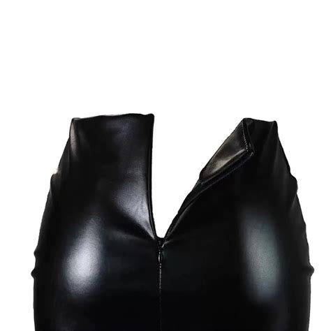 Romance Faux Leather Mini Skirt Shiny Fashion Lale Look