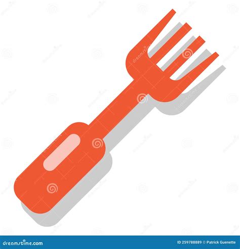 Red Fork Icon Icon Stock Vector Illustration Of Symbol 259788889