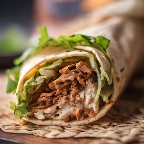 Premium Photo Exquisite Close Up Shawarma Shots
