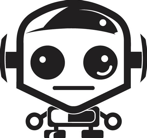 Chat Companion Badge Small And Cute Robot Vector Icon For Friendly