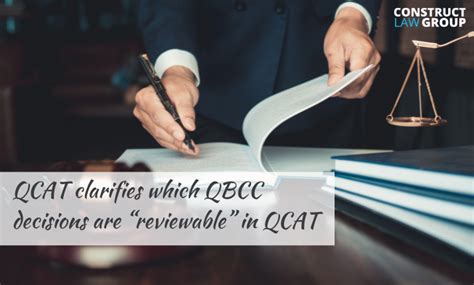 Qcat Clarifies Which Qbcc Decisions Are “reviewable” In Qcat