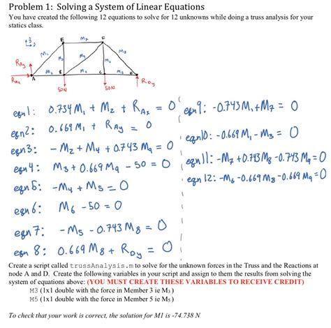 Problem 1 Solving A System Of Linear Equations You Chegg