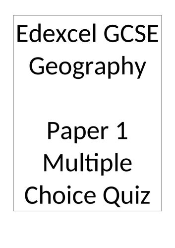 Edexcel B Gcse Geography Paper 1 And 2 Complete Revision Pack