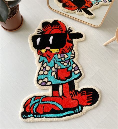 Garfield Custom Tufted Rug 100 Handmade Rugtufted Rug Etsy