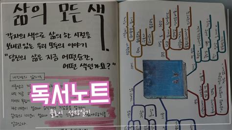 삶의 모든색 마인드맵 그리기 독서노트 독서마인드맵 Youtube
