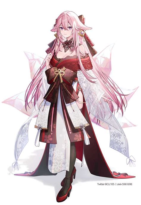 八重神子様 コユコム的狐耳插画图片 BoBoPic