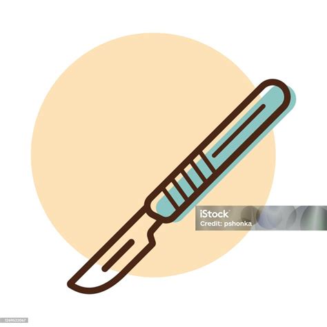 Outils Chirurgicaux Pour Les Opérations Icône Vecteur De Scalpel