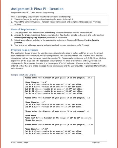 Solved Assignment 2 Pizza Pi Iteration Assignment For