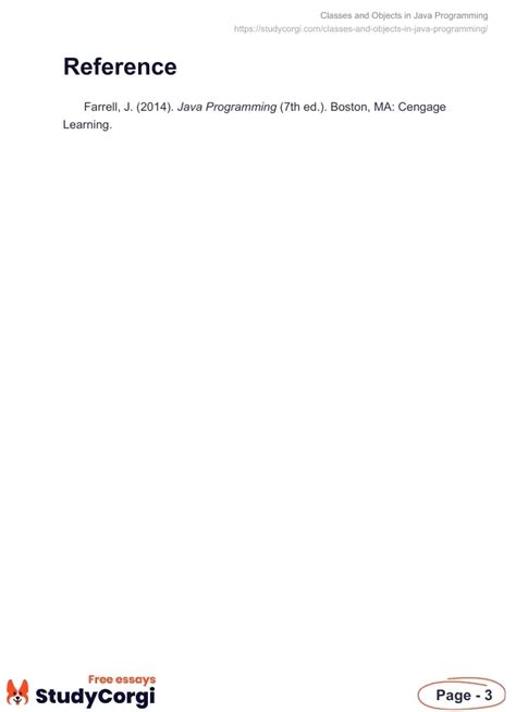 Classes And Objects In Java Programming Free Essay Example