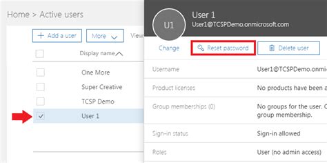 Reset Another Users Password Tcsp