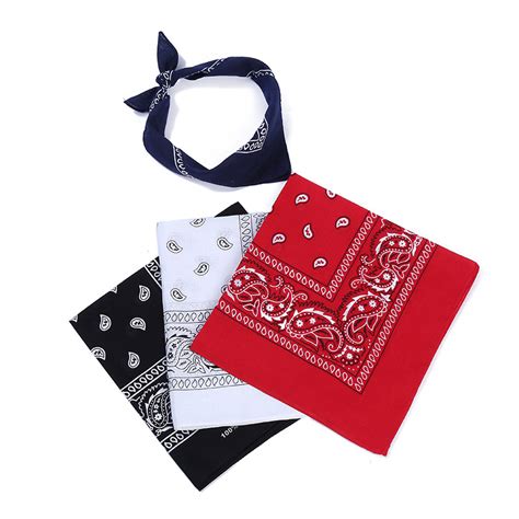 China Wholesale Cheap Promotion Gift Multi Cotton Fabric Square Paisley Bandana In Stock