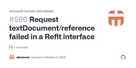 request textdocument references failed in a refit interface · issue