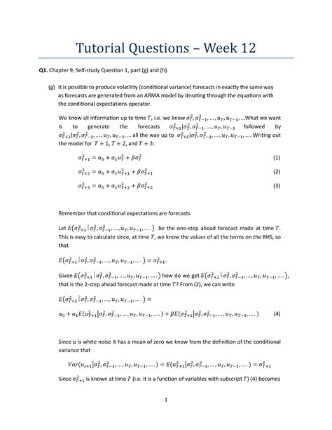Econ S Week Tutorial Solution Tutorial Questions Week Q Chapter Self