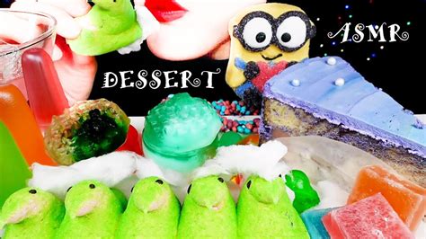 Asmr Delicious Desserts Eating Sounds 핍스 마시멜로우 메롱젤리 코하쿠토 우주케이크 리얼