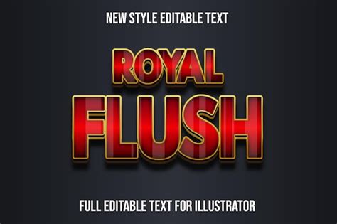 Premium Vector Red Gold Text Effect Editable