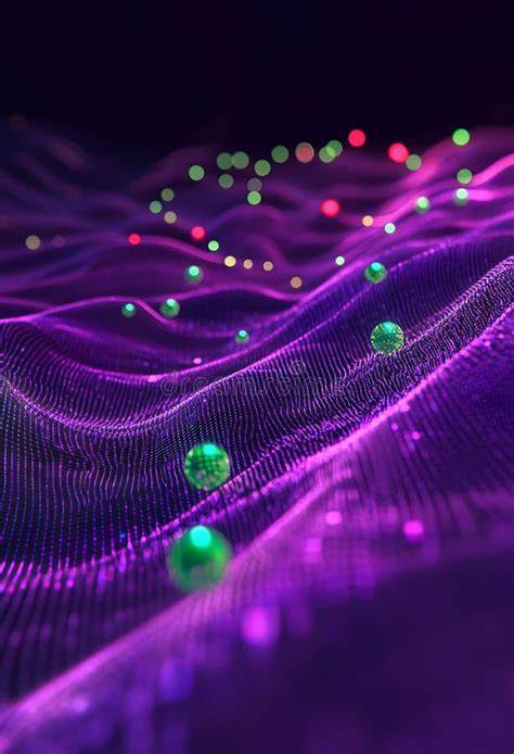 Streams Of Data Flow In A Flowing Wave Each Data Particle Is A Ball